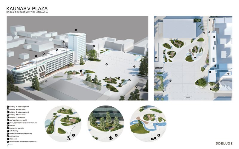 Platz der Einheit in Kaunas - Beton.org